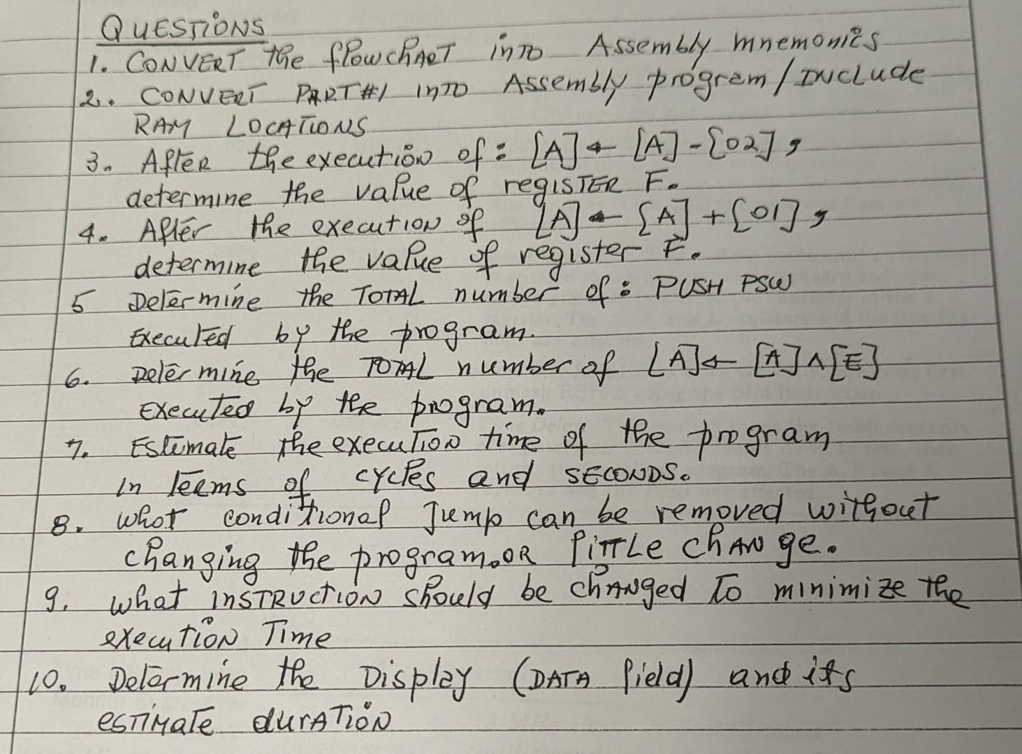 Antlyze the given flowchart.QUESTIONS 1. CONVERT the | Chegg.com