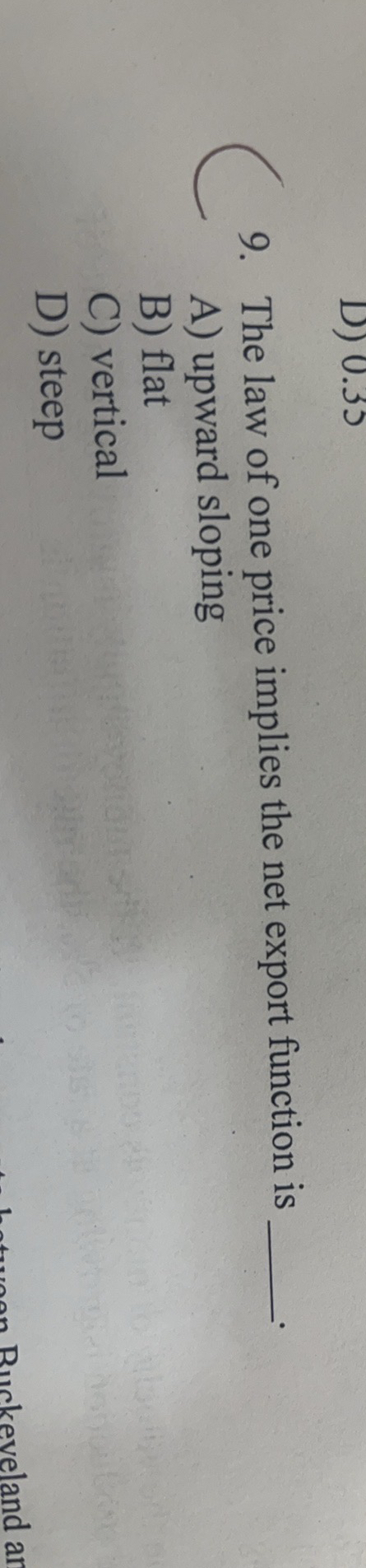 Solved The law of one price implies the net export function | Chegg.com