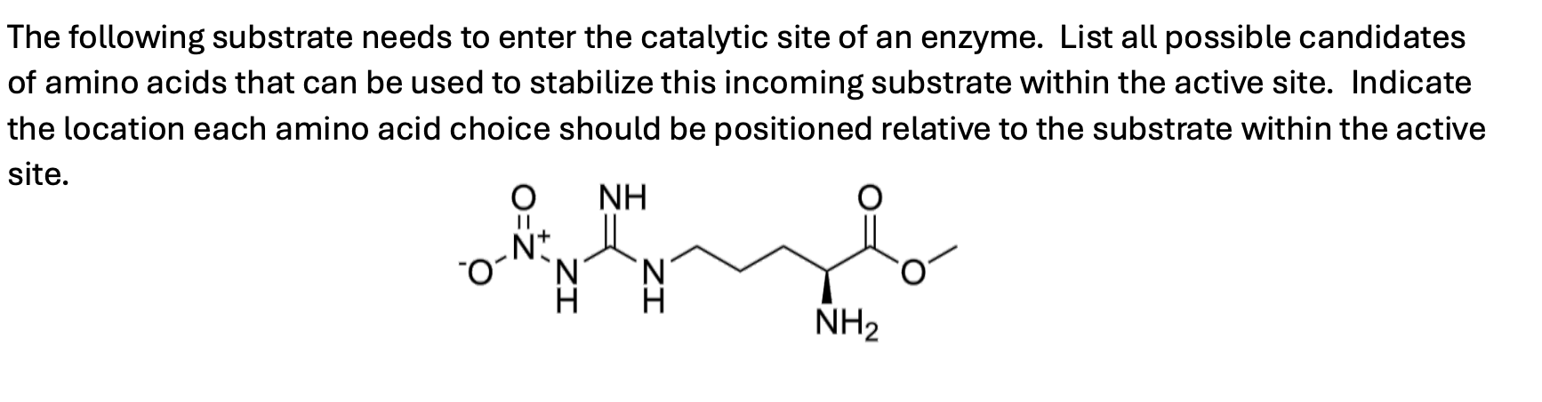 Solved The following substrate needs to enter the catalytic | Chegg.com