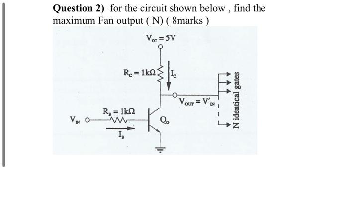 Solved Question 1) draw the VTC for the circuit shown below, | Chegg.com
