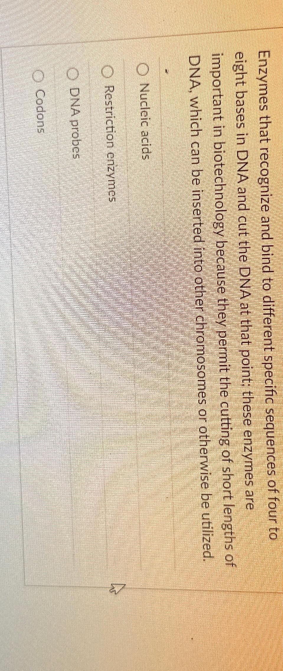 Solved Enzymes that recognize and bind to different specific | Chegg.com