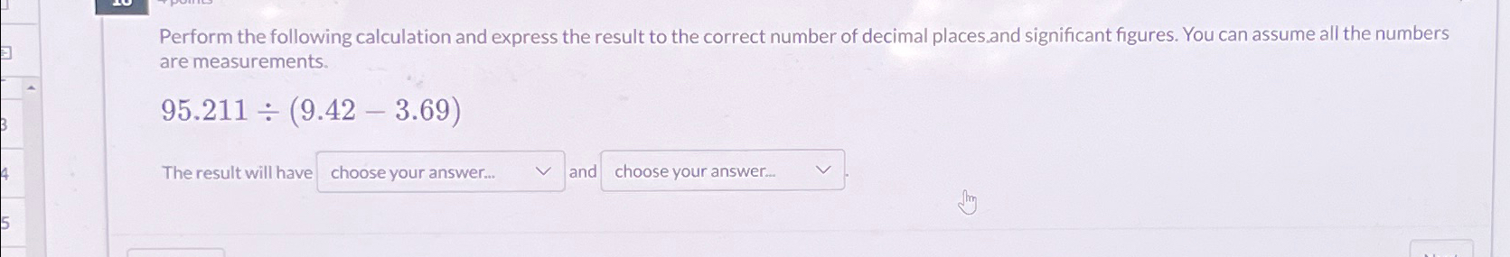 Solved Perform the following calculation and express the | Chegg.com