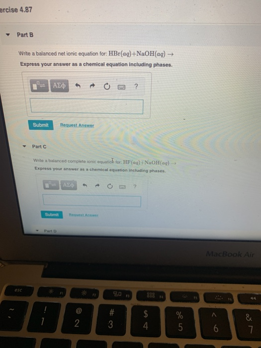 Solved Exercise 4.87 Write balanced complete ionic and net | Chegg.com