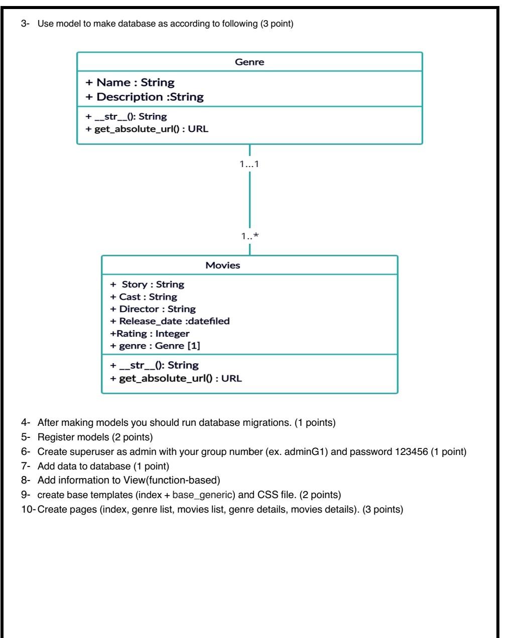 3- Use model to make database as according to | Chegg.com
