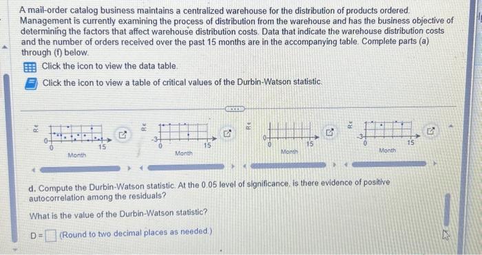 Solved A mail-order catalog business maintains a centralized | Chegg.com