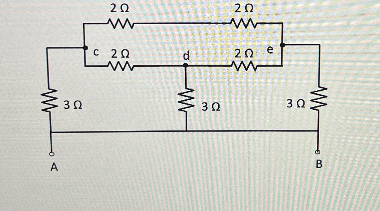 Find the equivalent resistance between terminals A | Chegg.com