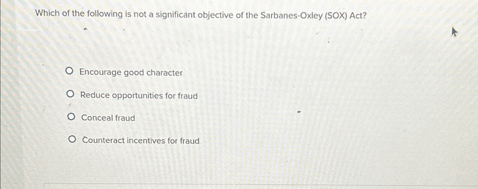 Solved Which of the following is not a significant objective | Chegg.com