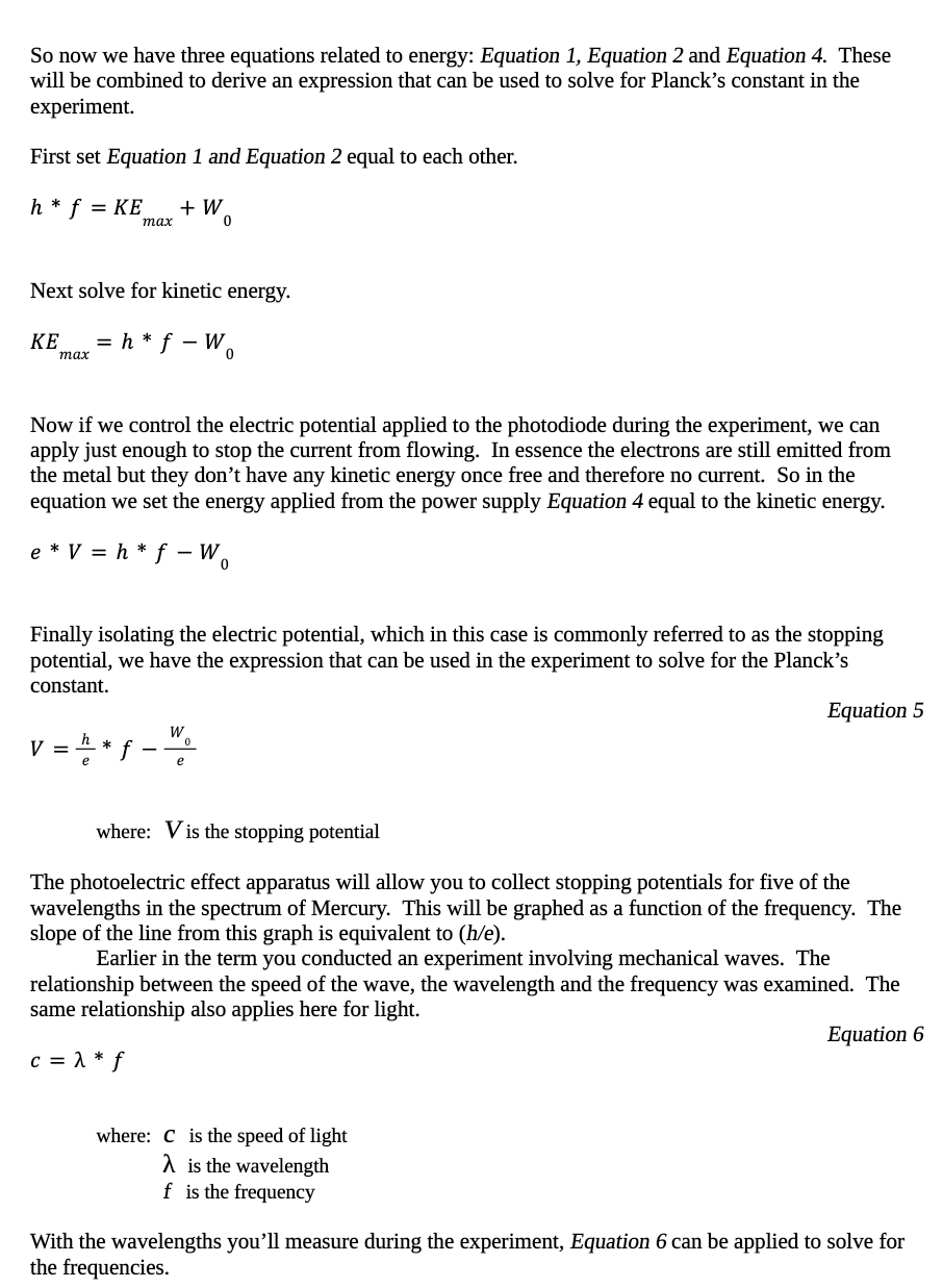 Solved A7a: Atomic Line Spectra and Determining Planck's | Chegg.com