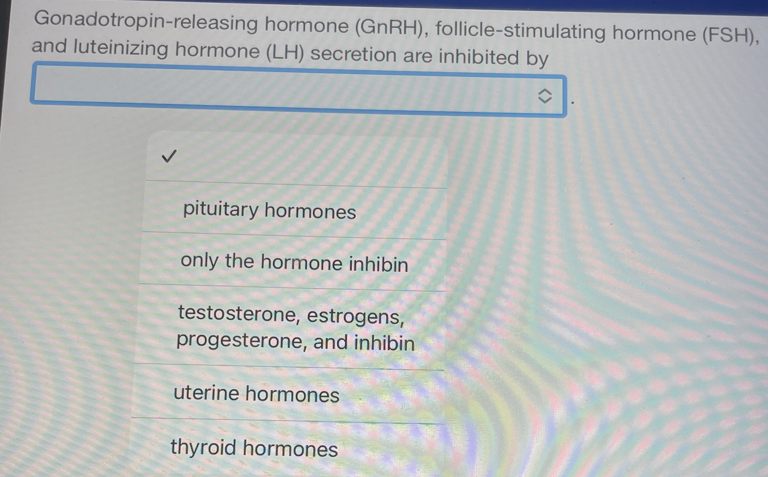 Solved Gonadotropin-releasing hormone (GnRH), | Chegg.com