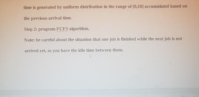 Solved Write a program that will simulate non - preemptive | Chegg.com