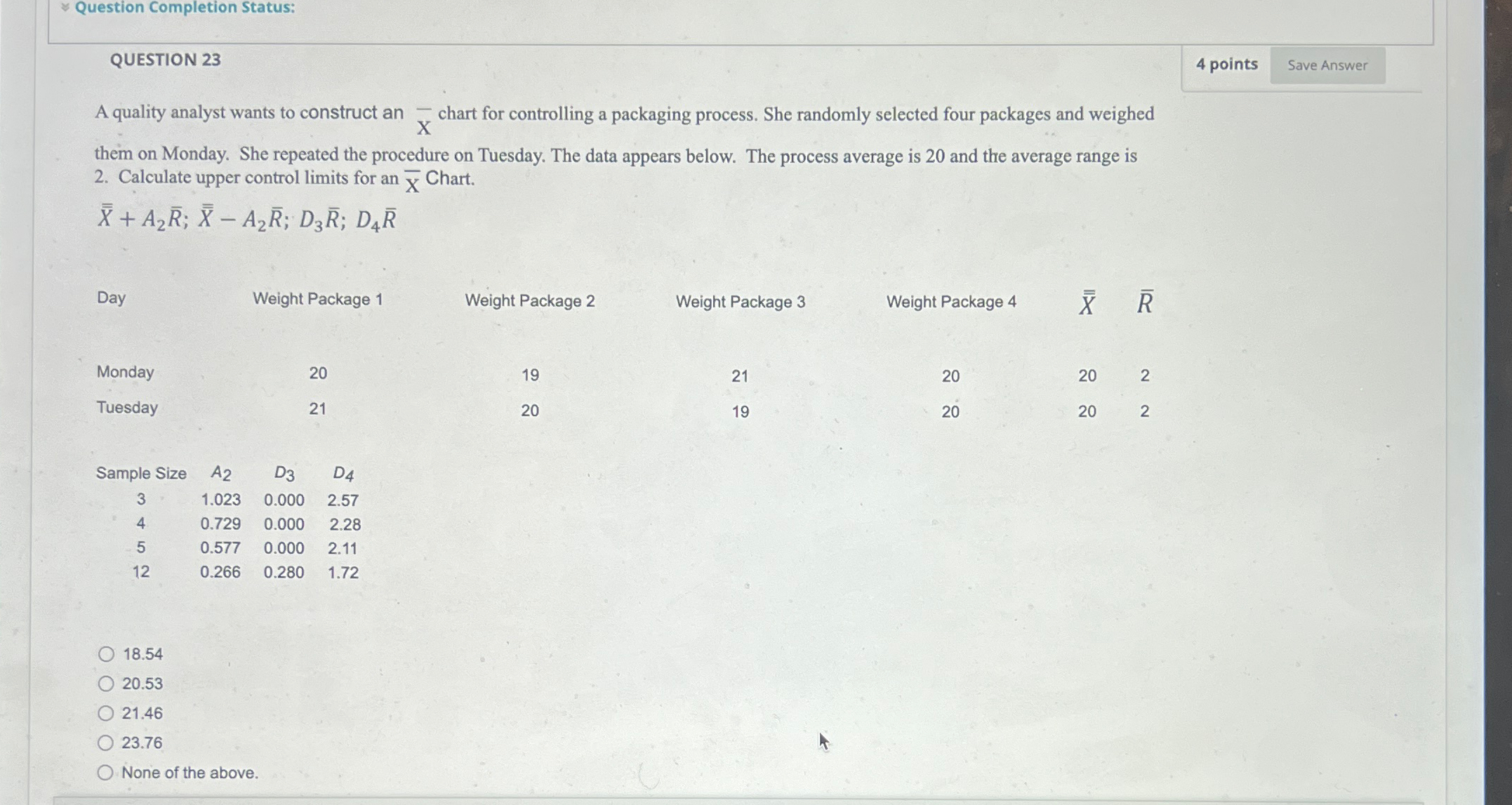 Solved Question Completion Status:QUESTION 234 ﻿pointsA | Chegg.com