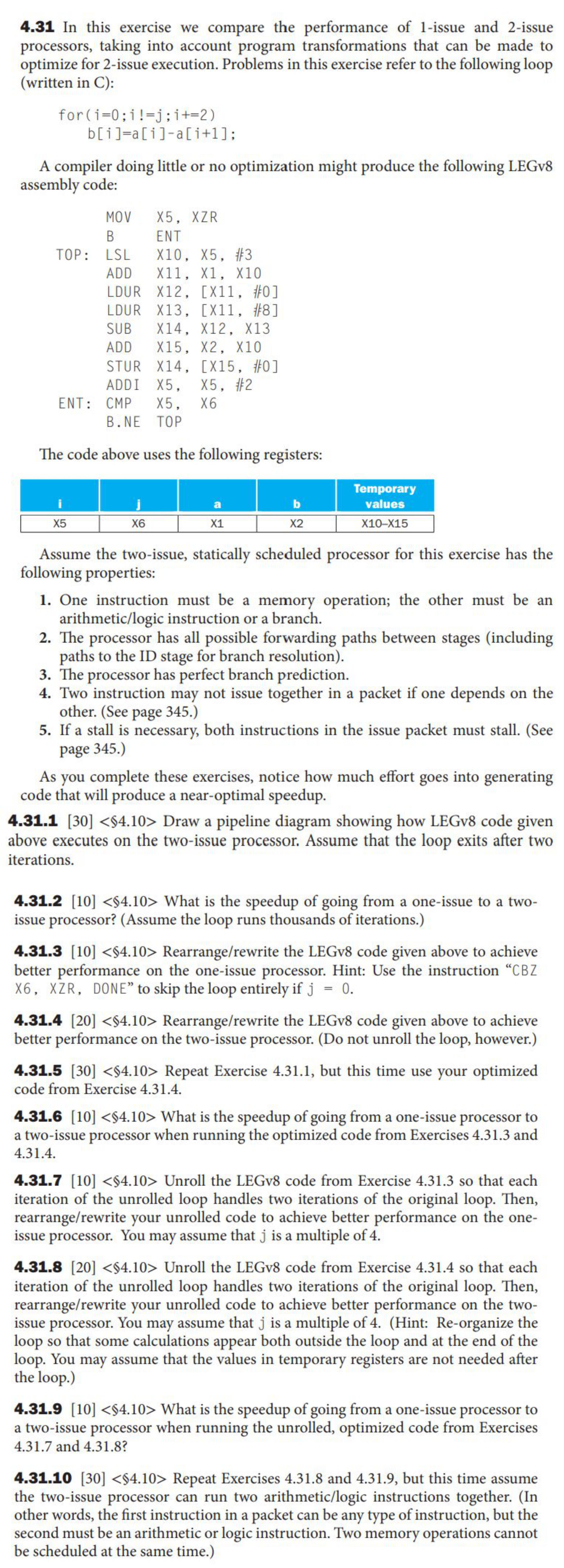Solved 4.31 ﻿In this exercise we compare the performance of | Chegg.com