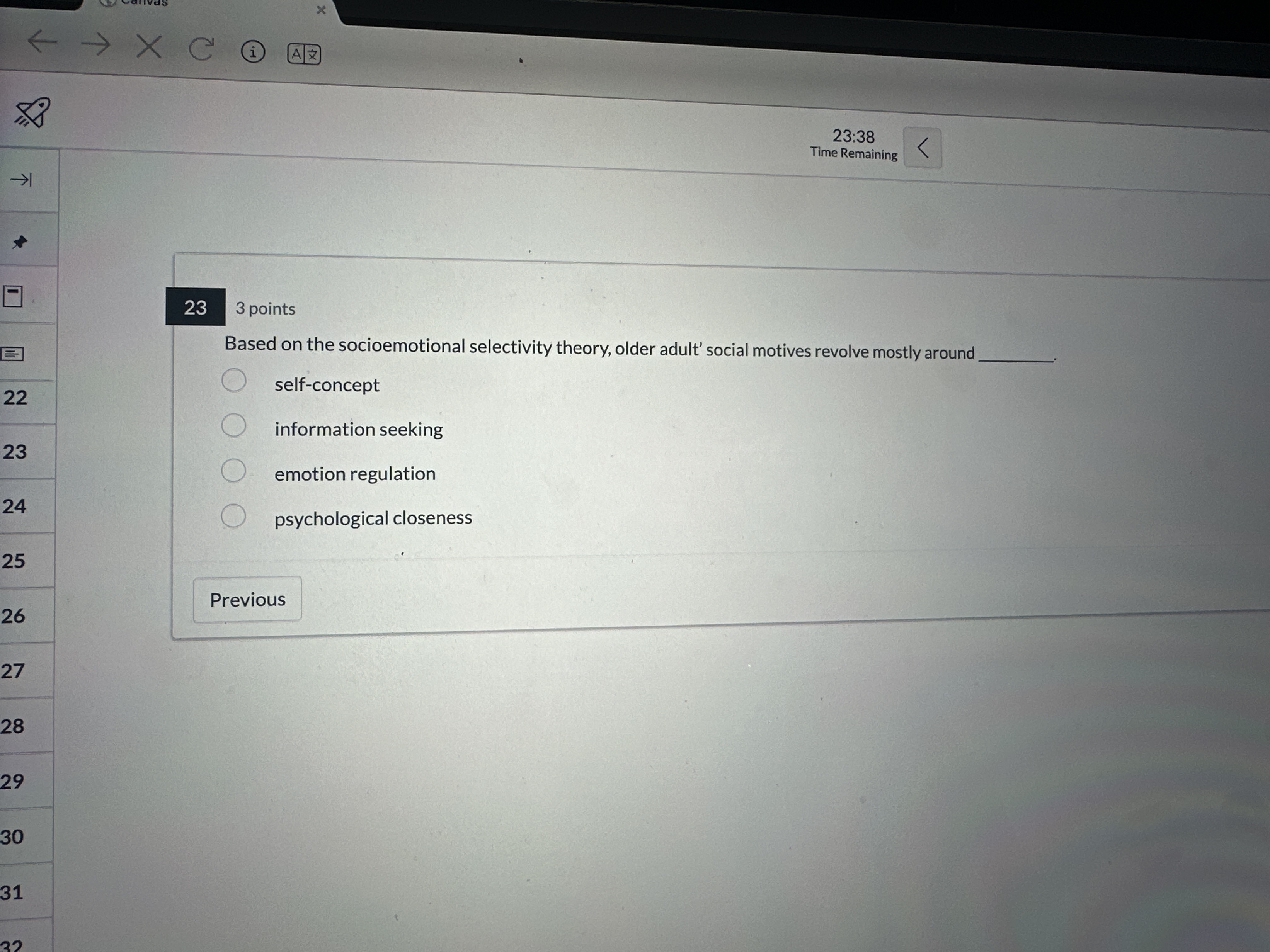 Solved 23,3 ﻿pointsBased on the socioemotional selectivity | Chegg.com