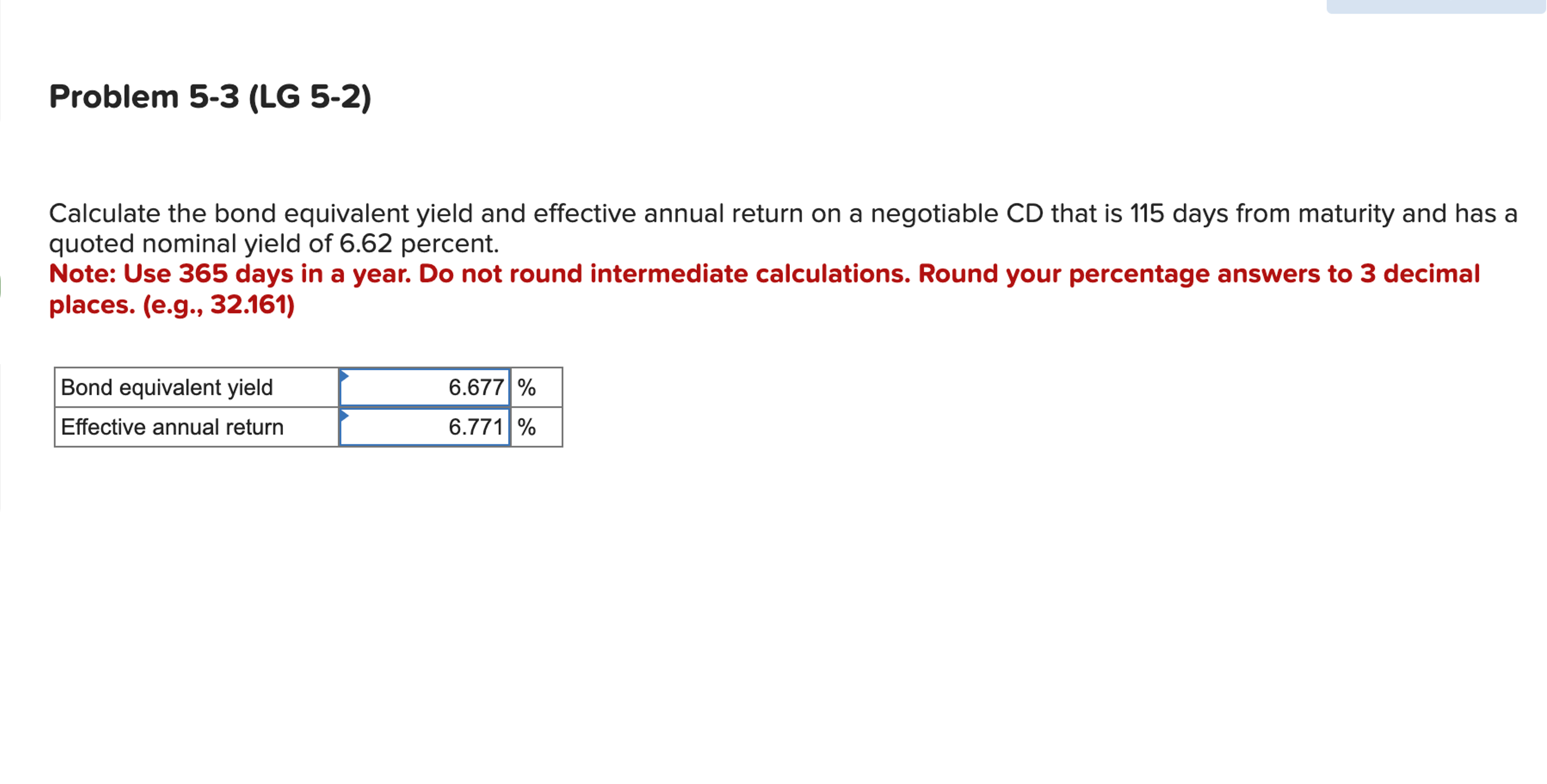 Solved Problem 5-3 (LG 5-2)Calculate the bond equivalent | Chegg.com