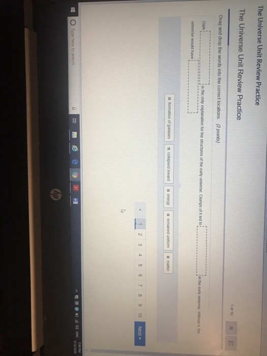 Solved The Universe Unit Review Practice The Universe Unit | Chegg.com