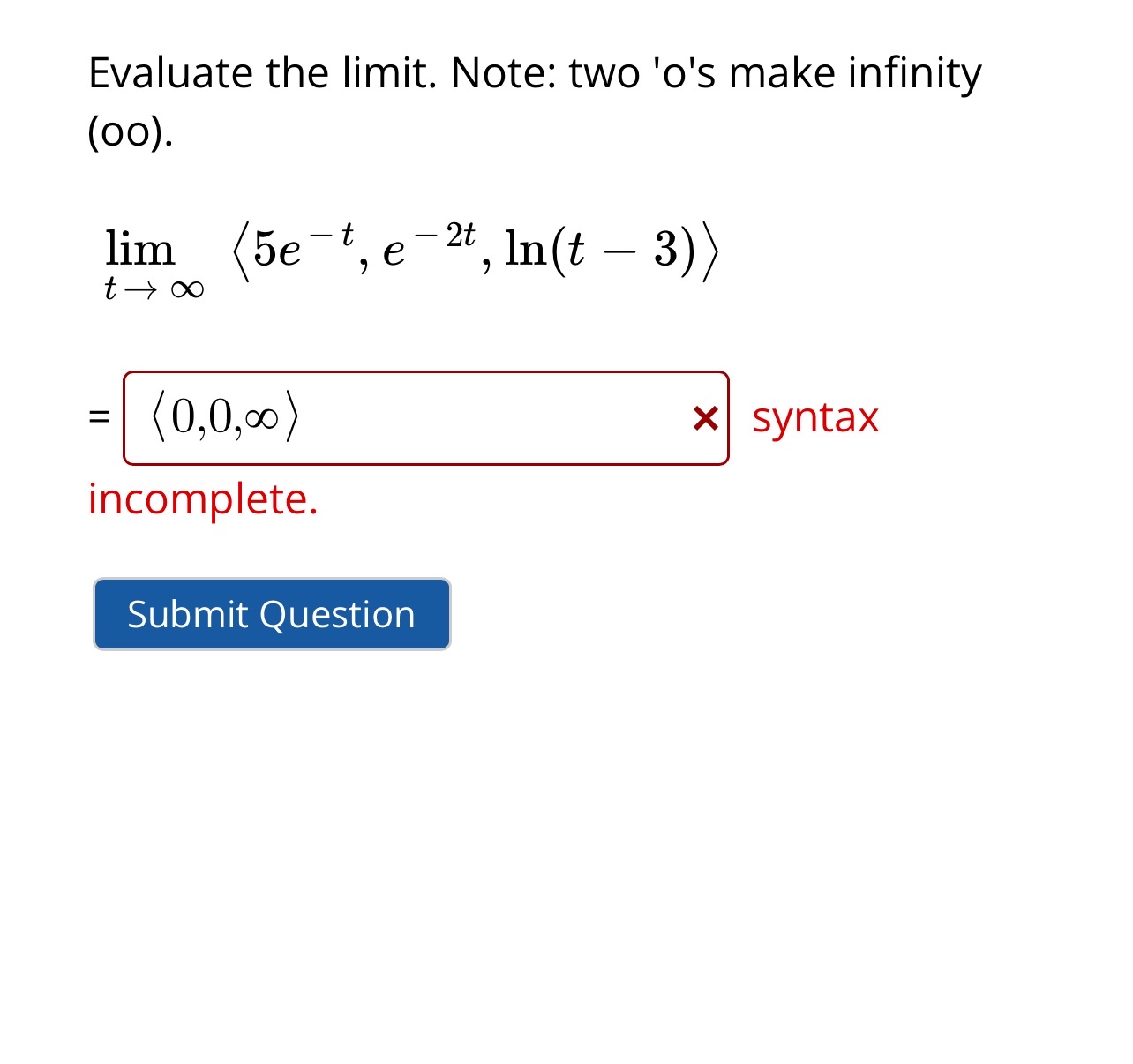 Solved \end{array}]syntaxincomplete.(please note | Chegg.com