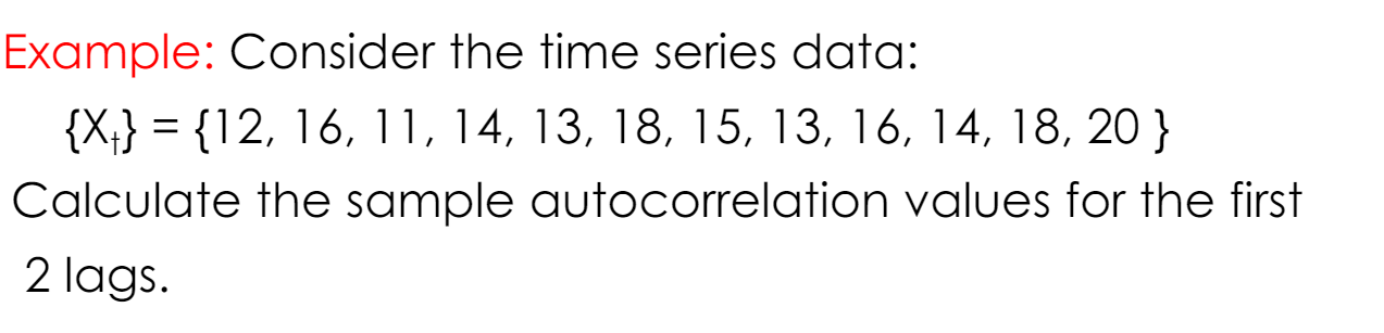 Example: Consider the time series | Chegg.com