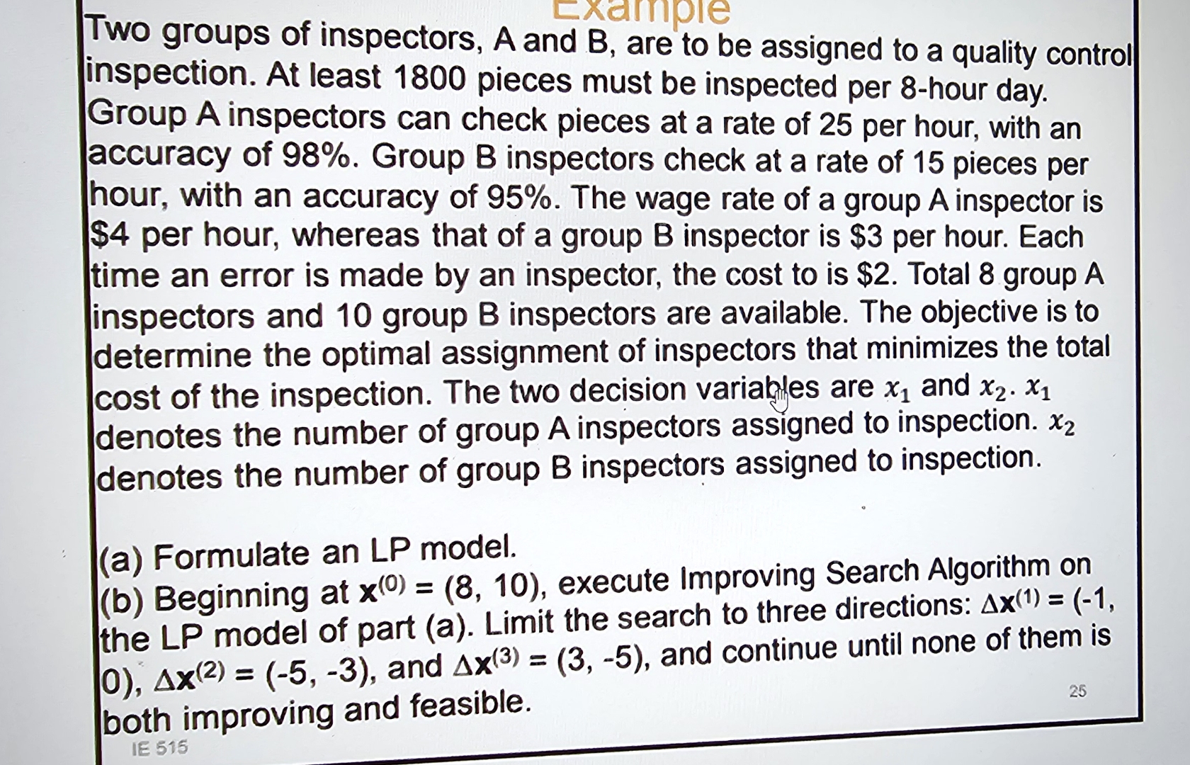 Two groups of inspectors, A and B, ﻿are to be | Chegg.com