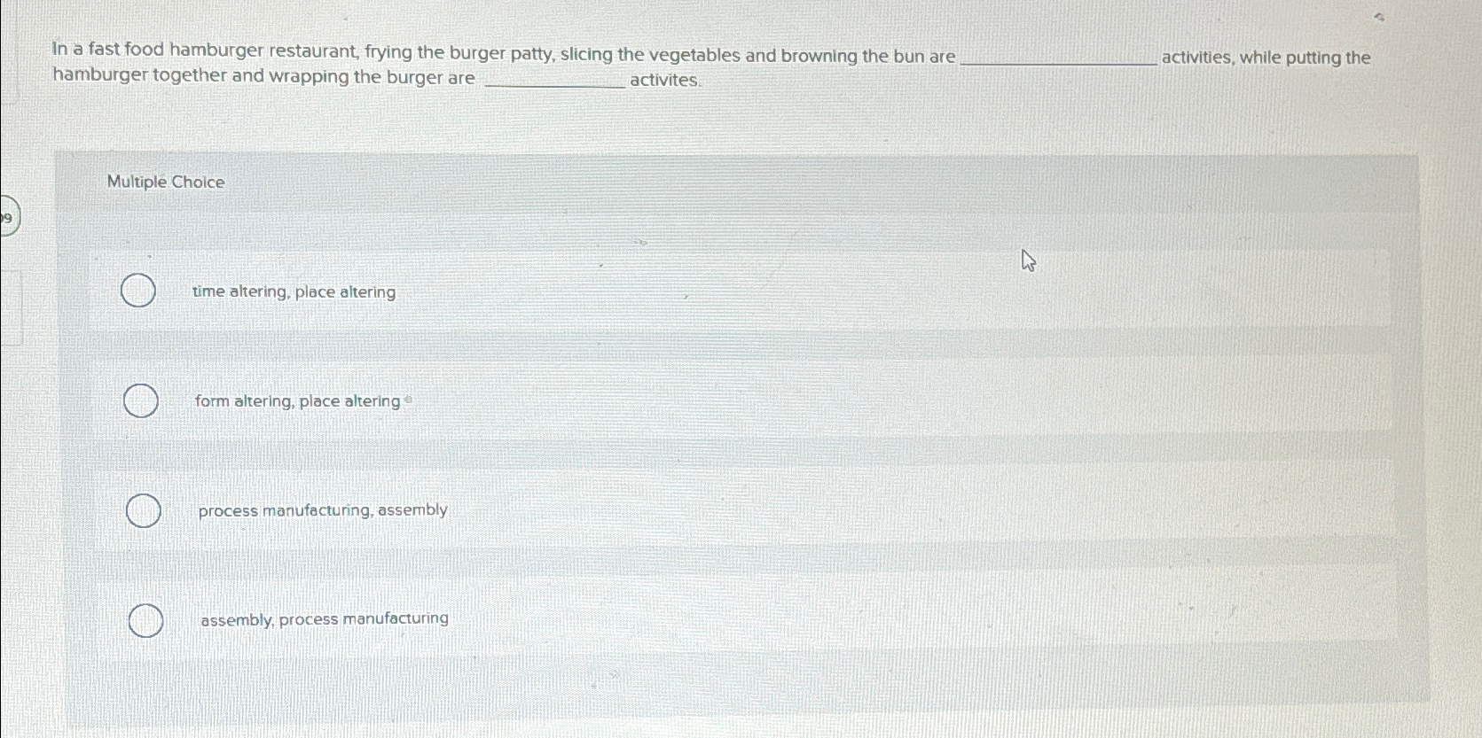 Solved In a fast food hamburger restaurant, frying the | Chegg.com