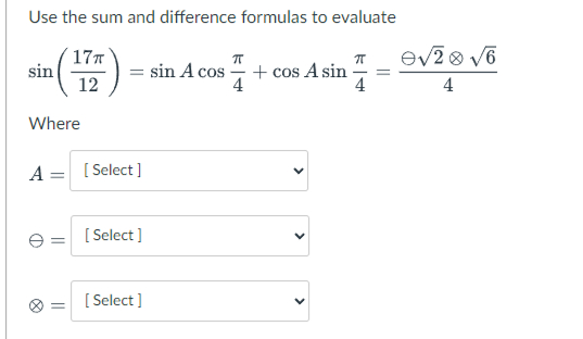 Solved Use the sum and difference formulas to | Chegg.com