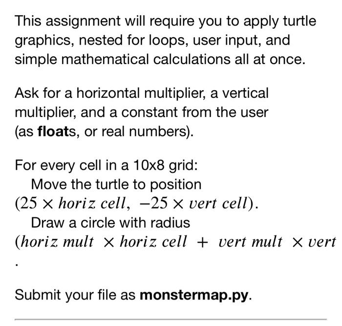 Solved This assignment will require you to apply turtle | Chegg.com