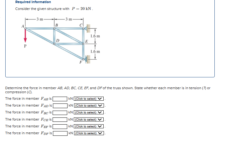 Solved Required InformationConsider the given structure with | Chegg.com