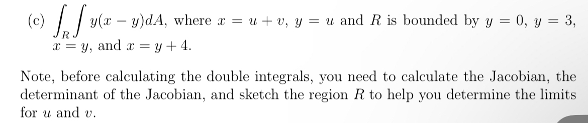 Solved Calculate the following double integrals using the | Chegg.com