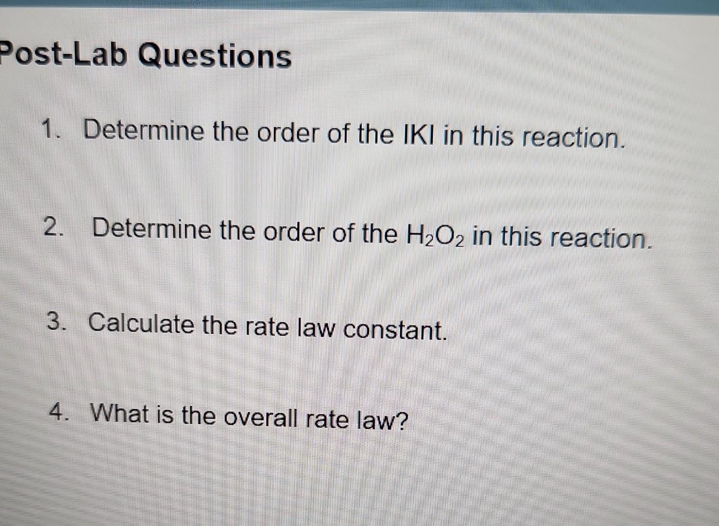 Solved AENT 1: CALCULATING RATE OF REACTIO Table 1: 10 mL | Chegg.com