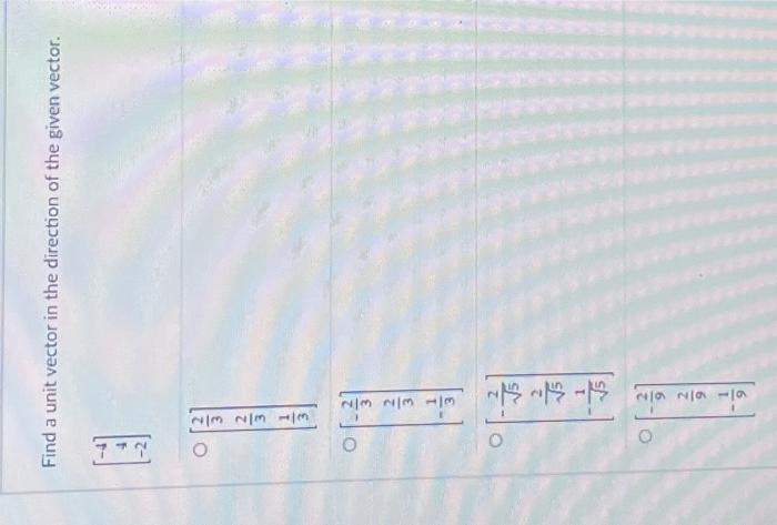 Solved Find a unit vector in the direction of the given | Chegg.com