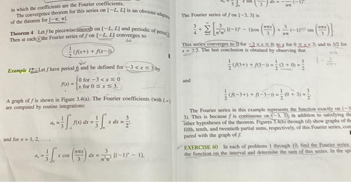 Solved Example 17 Let ƒ have period 6 and be defined for