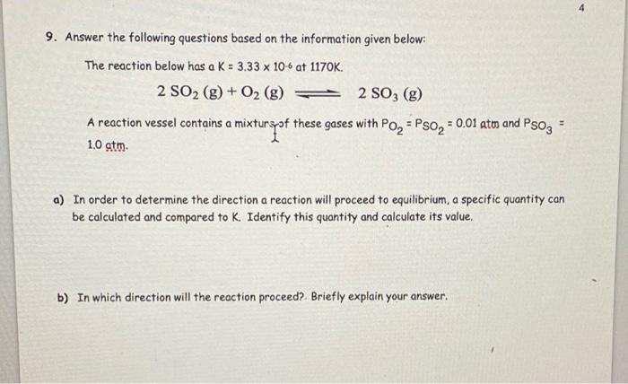 Solved 9. Answer the following questions based on the | Chegg.com