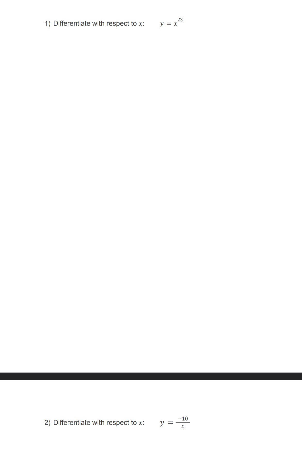 Solved Differentiate with respect to x ﻿:y=x23Differentiate | Chegg.com