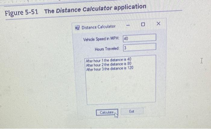Solved Figure 5-51 The Distance Calculator application After | Chegg.com