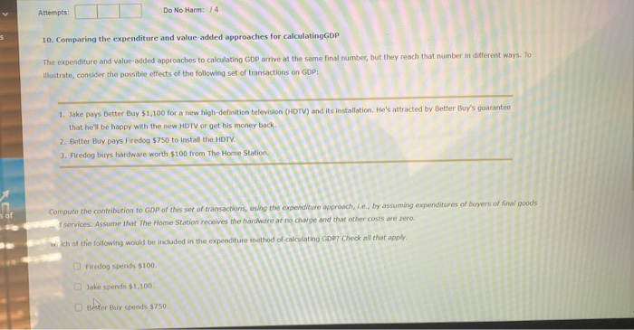 Solved Attempts: Do No Harm: 14 10. Comparing the | Chegg.com