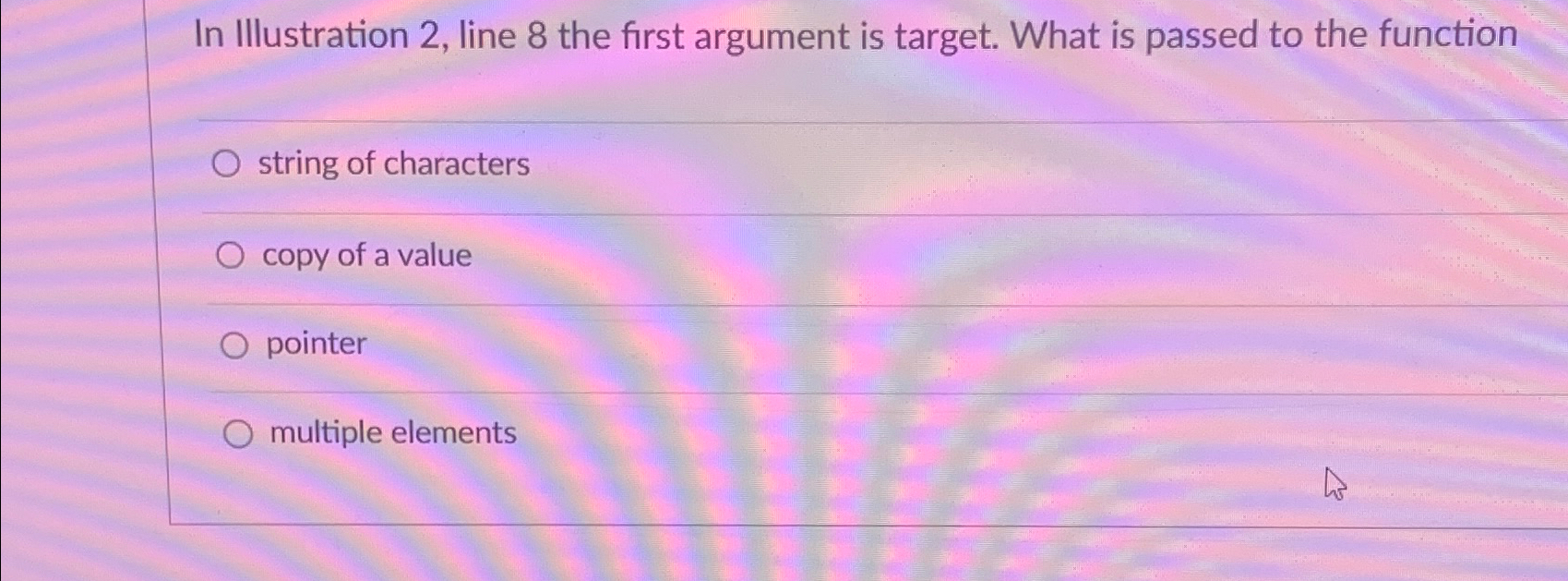 Solved In Illustration 2 , ﻿line 8 ﻿the first argument is | Chegg.com