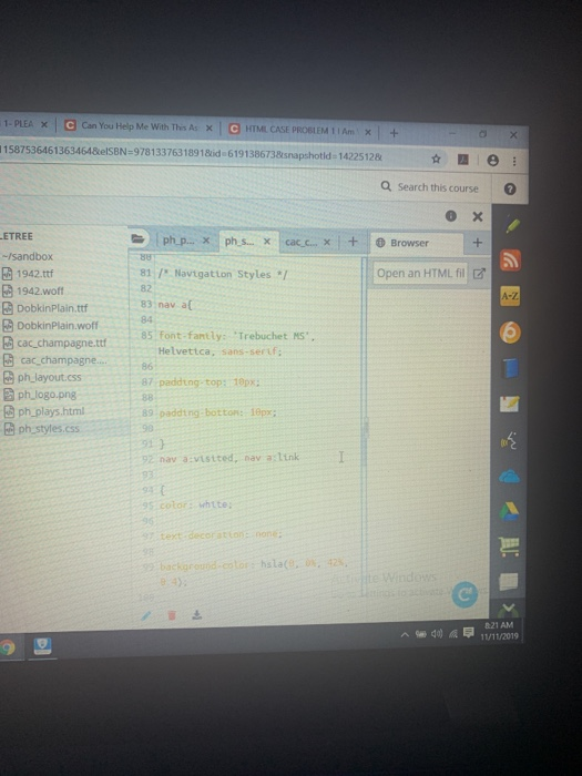 Solved C C Html Case Problem 1 Plea X C Case Problem 1