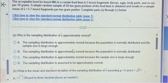 Solved B What Is The Mean And Standard Deviation Of The