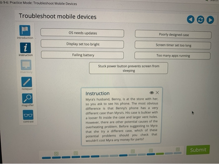 Solved Troubleshoot mobile devices CR Failing battery | Chegg.com