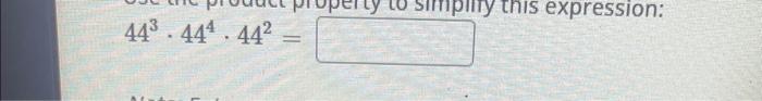 Solved 443⋅444⋅442= | Chegg.com