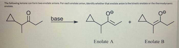 Solved The following ketone can form two enolate anions. For | Chegg.com