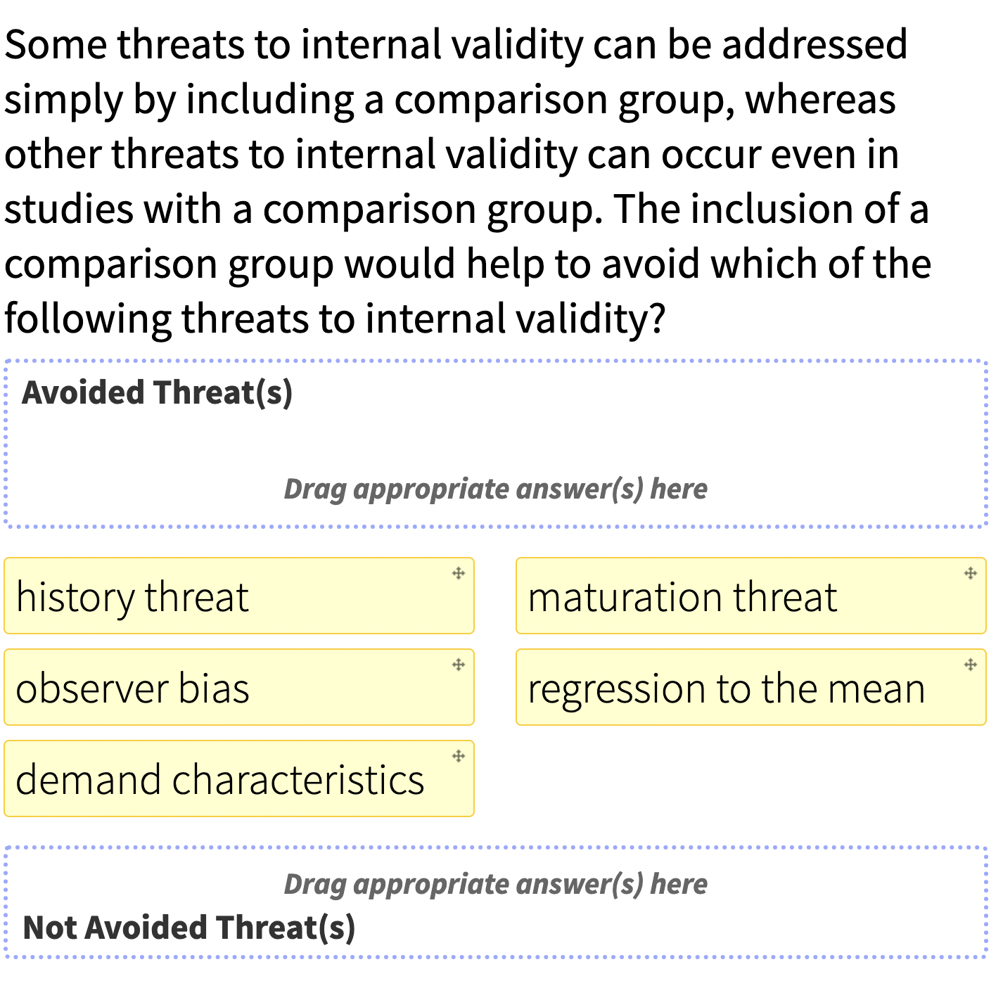 Solved Some threats to internal validity can be | Chegg.com