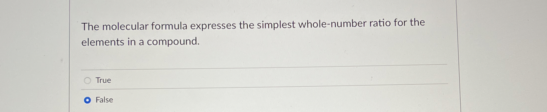 Solved The molecular formula expresses the simplest | Chegg.com