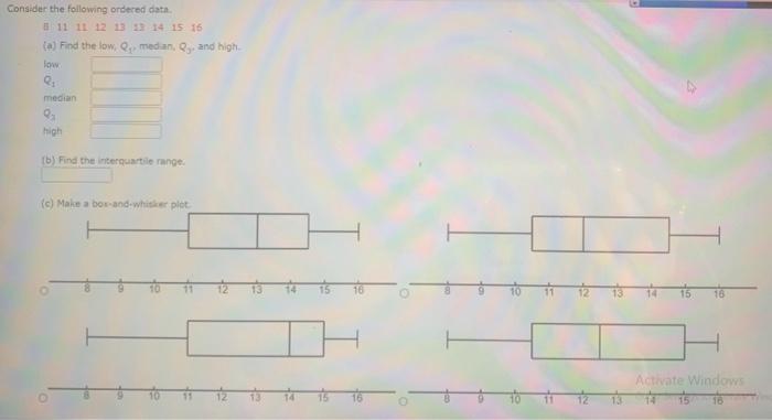 Solved 1b) Find the interquartile range: | Chegg.com Solved 1b) Find the interquartile range: | Chegg.com