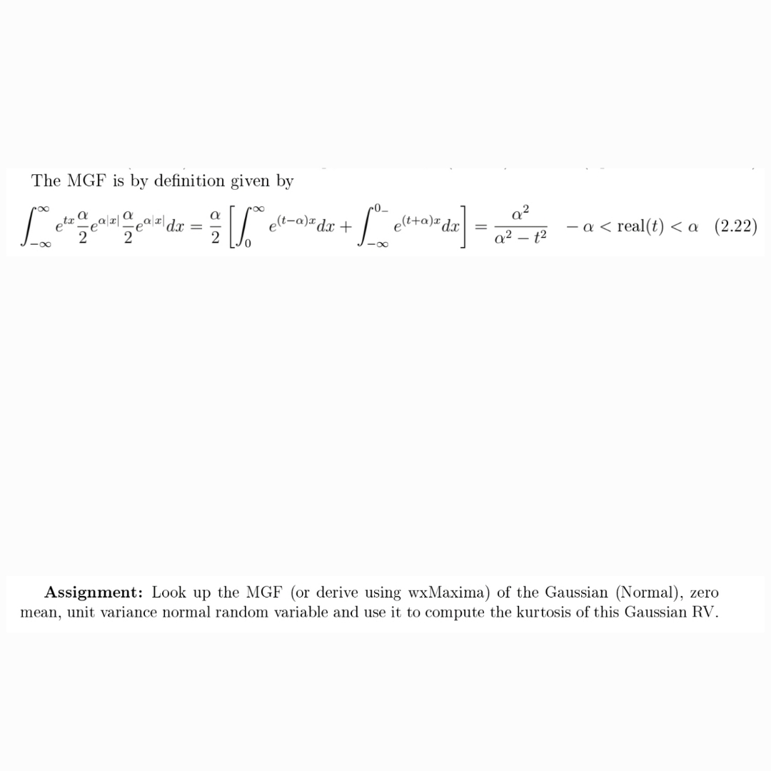 Solved The MGF is by definition given | Chegg.com