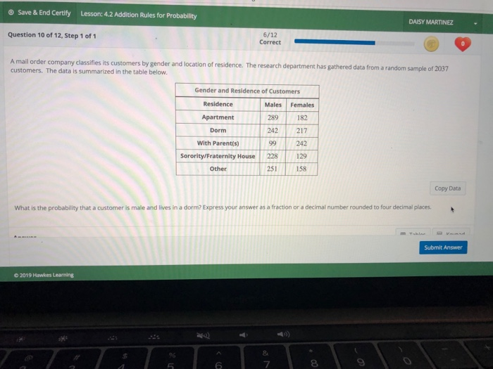 Solved Save & End Certify Lesson: 4.2 Addition Rules for | Chegg.com