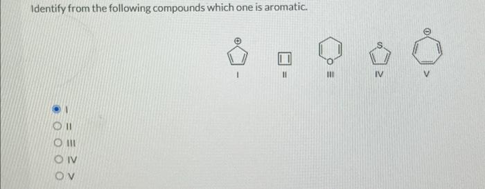 Solved Identify from the following compounds which one is | Chegg.com