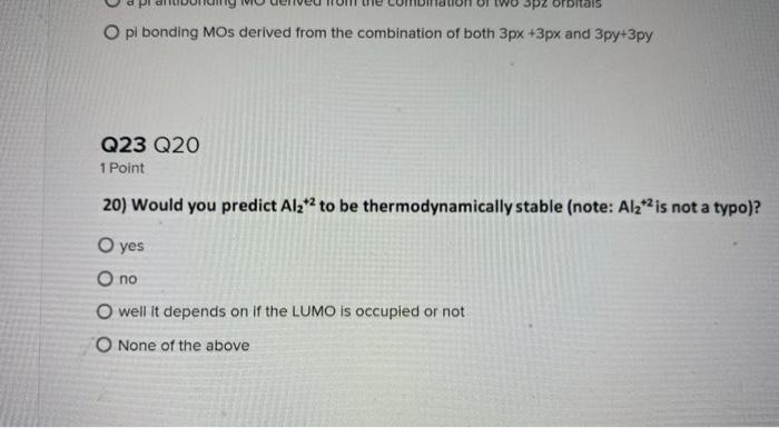 Solved Consider the MO diagram of Al2−1 and answer the | Chegg.com