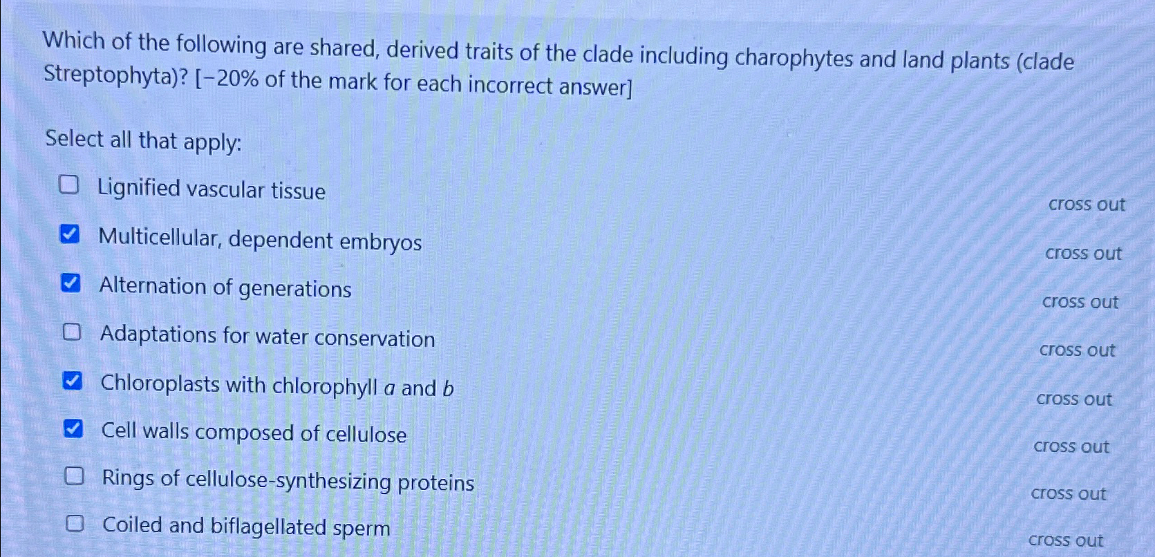 Solved Which of the following are shared, derived traits of | Chegg.com