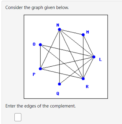 Solved Consider the graph given below.Enter the edges of the | Chegg.com