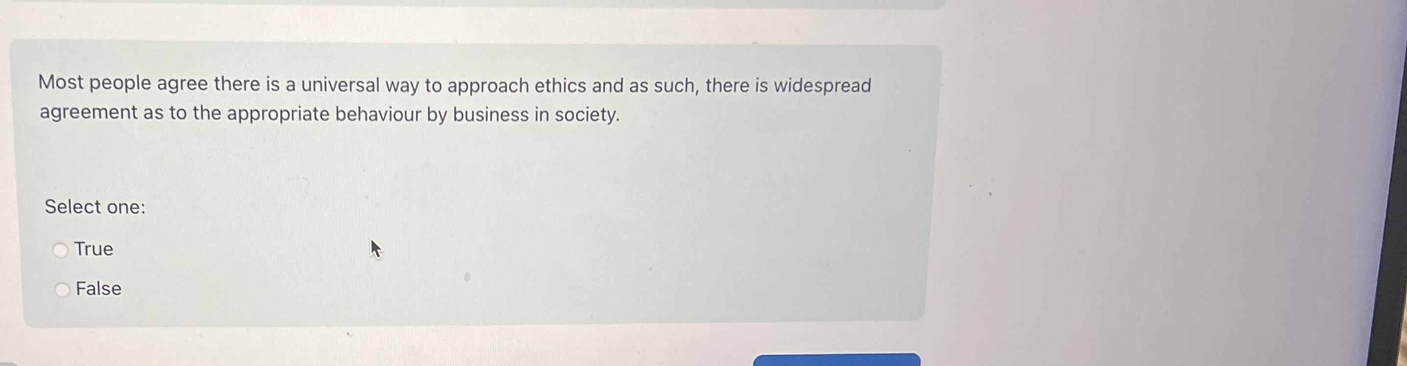 Solved Most people agree there is a universal way to | Chegg.com